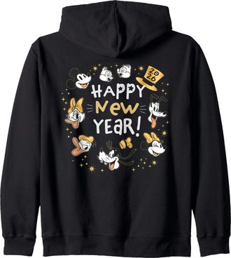 Disney Mickey & Friends Happy New Year 2026 Retro Party Kapuzenjacke