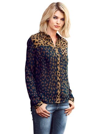 Heine Klassische Bluse Druckbluse Langarm