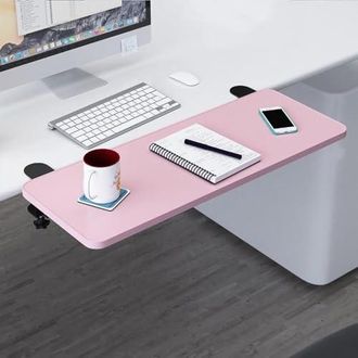 Generic Rallonge de Bureau Pliable avec Plateau Clavier en Bois 52/65/75 x 25 cm, soulage la Fatigue et am&eacute;liore Posture, for rallonge Table Bureau/d&eacute;cole(Pin