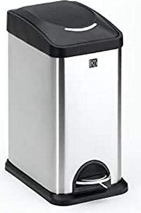 Iris einfach 2397i Recycling Bin, 15L, Pedal System, das die Cube Schutzhülle offen/geschlossen bis New pulsacion, 21.6 x 34 x 48,5 cm. INOX