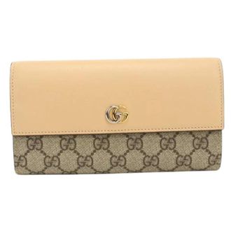 Gucci Portefeuille long (bi-pli) Pre-owned - Femme - Pre-owned - Beige - Taille: ONE Size