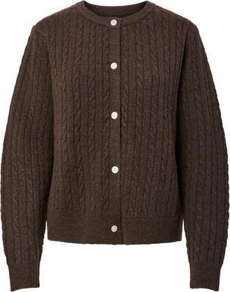 Pieces Pcsilly Ls Cable Cardigan Knit Noos Bc