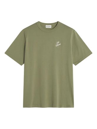Maison Kitsun&eacute; t-shirt &agrave; logo brod&eacute; - Vert