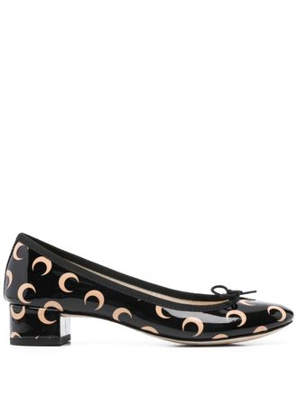 Marine Serre x Repetto escarpins Camille 30 mm - Noir