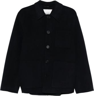 Amaranto manteau à col pointu - Noir