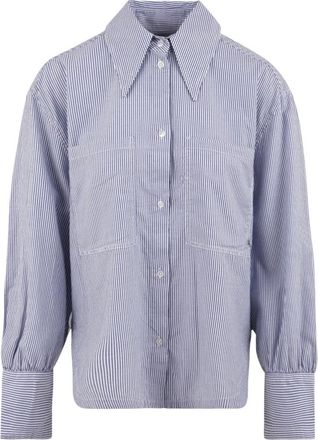 Cycle Oxford Overshirt - - Blouses & Shirts - Damen - Blau - S