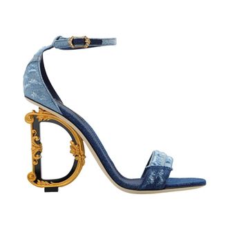 Dolce & Gabbana Sandaletten mit Absatz - - Shoes - Damen - Blau - 36 1/2 EU
