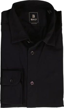 Boggi Milano Herren Hemd schwarz Jersey
