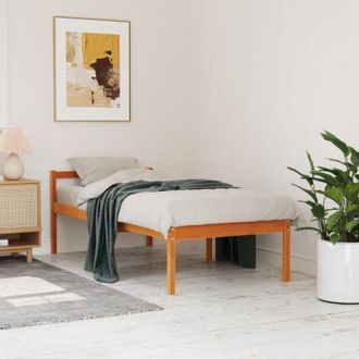 vidaXL Seniorenbett Wachsbraun 75x190 cm Massivholz Kiefer vidaXL