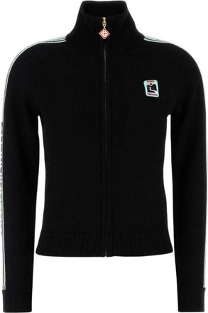 Casablanca Femme, Sweatshirts et sweats &agrave; capuche, Noir, Taille: 36 FR Knit Track Jacket