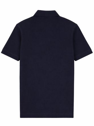 Dolce & Gabbana Patch Logo Cotton Polo Shirt - Blue