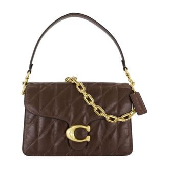 Coach Womens Quilted Cowhide Shoulder Bag Brown