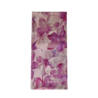 Twinset Femme, Accessoires, Rose, Taille: ONE Size &Eacute;tole fleurie avec logo