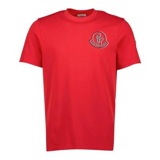 Moncler Rotes Logo T-Shirt- Herbst-Winter 2025 Kollektion - - Tops - Herren - Rot - S