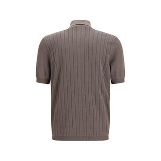 Brunello Cucinelli Mens Brown Cotton Shortsleeve Shirt