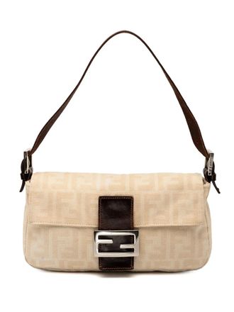 Fendi sac port&eacute; &eacute;paule &agrave; motif Zucca (20e si&egrave;cle) - Marron
