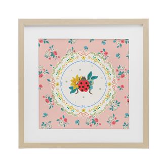 Stupell Industries Angela Steahling Kunstdruck mit Frühlings-Ladenkäfer-Spitzenmuster, gerahmt, schwarz, unter Glas, Design von Angela Steahling, 40,6 x 40,6 cm