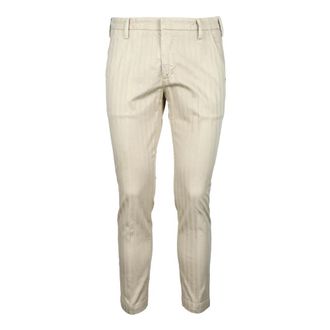 Entre Amis Baumwoll Elasthan Hose - - Trousers - Herren - Beige - W32