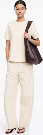 Arket Hose Mit Barrel Leg -Wei&szlig;