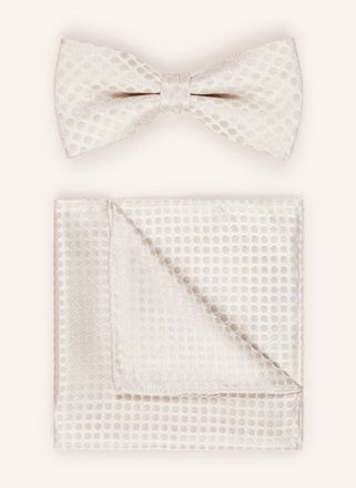 Olymp Set: Fliege Und Einstecktuch beige