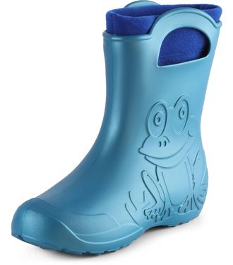 Ladeheid Damen federleichte Eva Gummistiefel Winter Regenschuhe gef&uuml;ttert LA-CA-12 (Metallisches Blau, 36/37 EU)