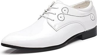 Generic Chaussures habill&eacute;es for Hommes, Derbies &agrave; Lacets, Bout Pointu, Cuir PU, Semelle en Caoutchouc antid&eacute;rapante, Talon Bloc Bas, id&eacute;ales for Les Mariages