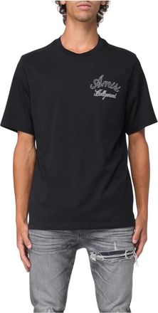 Amiri Homme, Tops, Noir, Taille: L T-shirt à Manches Courtes et Col Rond avec Imprimé Graphique