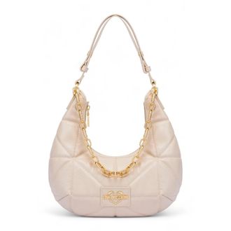 Love Moschino Geometric Quilted Hobo Bag - - Bags - Damen - Beige - ONE SIZE