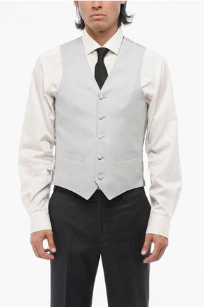 Corneliani 5 Buttons MANTUA Wool Vest With Jettet Pockets size 60