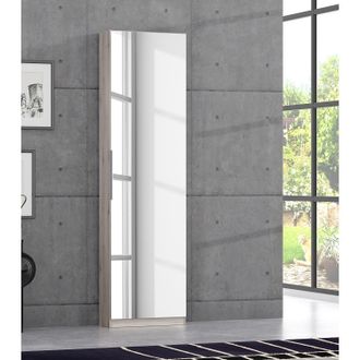 Loftscape home24 Schuhschrank La Joya 50 x 180 x 20cm Beige/Sandeiche Dekor