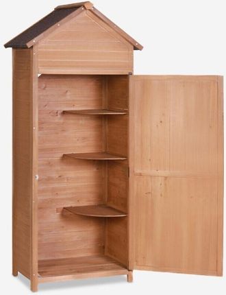 Stark Gartenhaus Holzschrank Werkzeugschuppen mit 3 Regalen Scoter