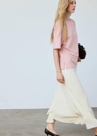 Mango T-shirt manches courtes oversize rose - Femme - XXS - MANGO