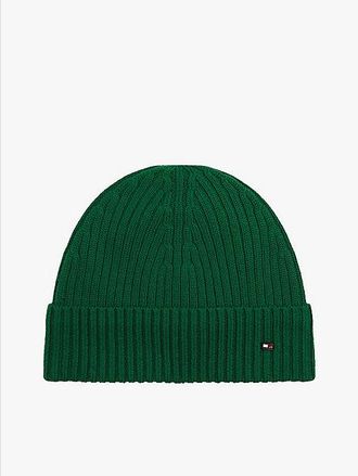 Tommy Hilfiger Bonnet en laine vierge &agrave; drapeau Hilfiger