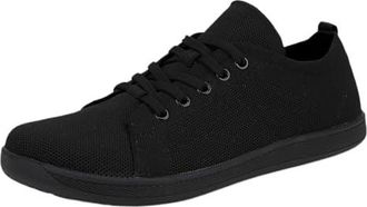Generico Chaussures d&eacute;contract&eacute;es pour homme avec tissu &agrave; mouche, bout large, chaussures &agrave; pieds nus, antid&eacute;rapantes, respirantes, l&eacute;g&egrave;res de sport, Noir, 41 E