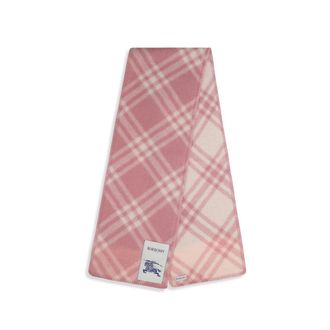 Burberry Check Merino Wool Scarf - Pink