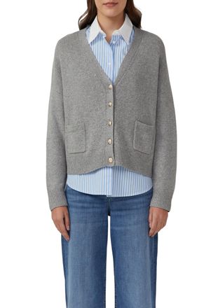 s.Oliver Oversized Strickjacke mit dekorativen Kn&ouml;pfen