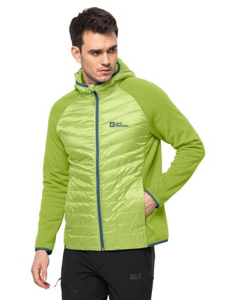 Jack Wolfskin Herren Routeburn Pro Hybrid M Fleecejacke, fresh green, L EU