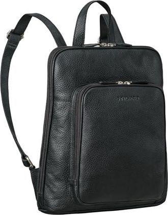 STILORD Marlow Sac a Dos Femme Cuir Vintage Sac &agrave; Dos Homme Ordinateur Portable 13,3 Pouces Sac Bandouli&egrave;re Antivol Moyen Unisexe, Couleur:noir