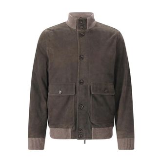 Gimos Lederjacken - - Jackets - Herren - Grau - M
