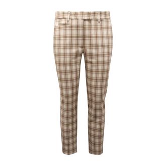 Dondup Italienische Fantasy Karo Hose - - Trousers - Damen - Beige - W32