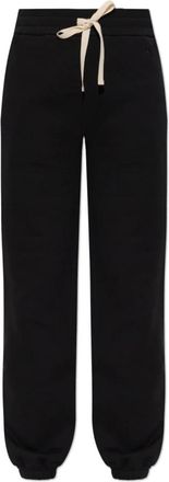 Jil Sander Femme, Pantalons, Noir, Taille: 38 FR Pantalon de surv&ecirc;tement avec ourlets c&ocirc;tel&eacute;s