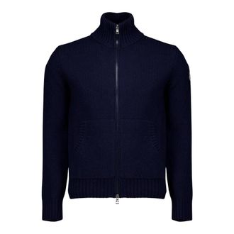 Moncler Woll- & Kaschmir-Rei&szlig;verschluss-Strickjacke - - Knitwear - Herren - Blau - M