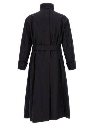 Issey Miyake Shell Trench Coat - Black
