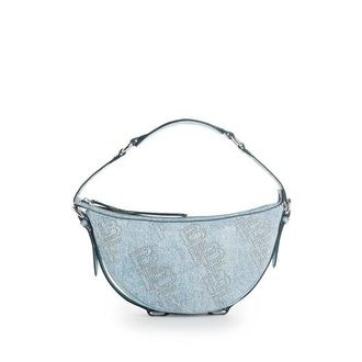 by FAR Sac port&eacute; &eacute;paule Gib en cuir fa&ccedil;on denim