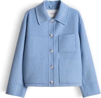 OPUS Damen Jacke | Helia Regular Jacke im hochwertigen Woll Mix Water Blue, S