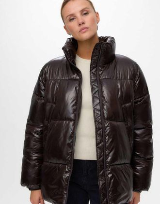 Vero Moda Sabrina veste courte &agrave; pression marron