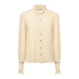 Valentino Garavani Georgette Bluse - - Blouses & Shirts - Damen - Beige - S