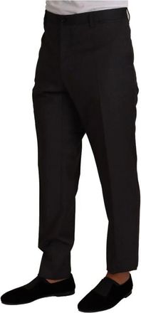 Dolce & Gabbana Pantalon en Laine Coupe Classique - Homme - Pantalons - Gris - Taille: 4XL