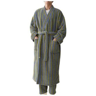 Generic MODSGUE Peignoir en tissu éponge pour homme - En polaire douillette - Classique - 100 % coton - Doux pour la peau et super absorbant - Peignoir de sau