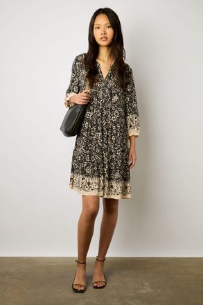 Gerard Darel Robe courte &agrave; fleurs - ELIETTE - Noir